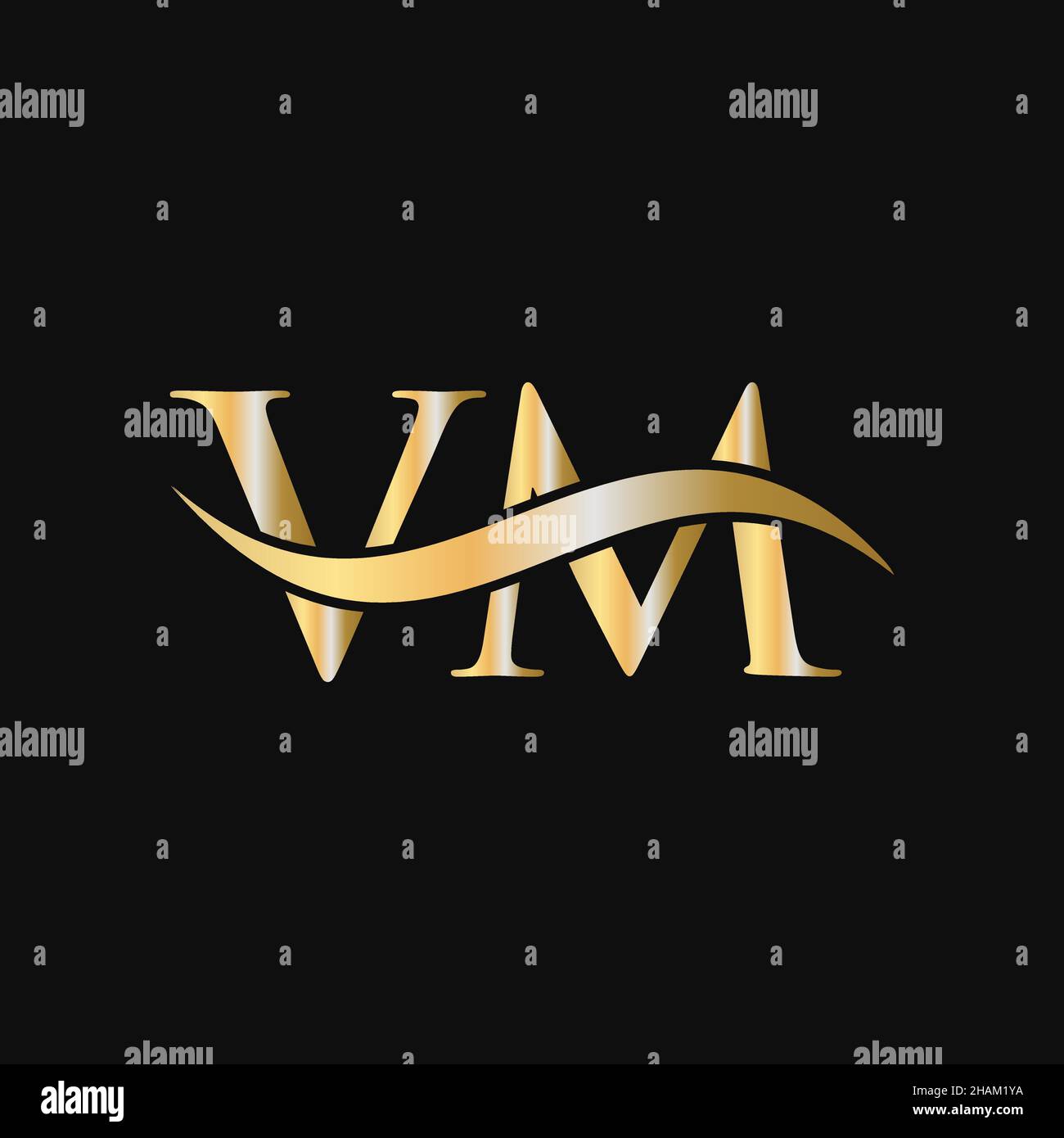 Letter VM Logo Design Template. VM, V M Letter Logo Modern, Flat ... Letter VM Logo Design Template. VM, V M Letter Logo Modern, Flat ...