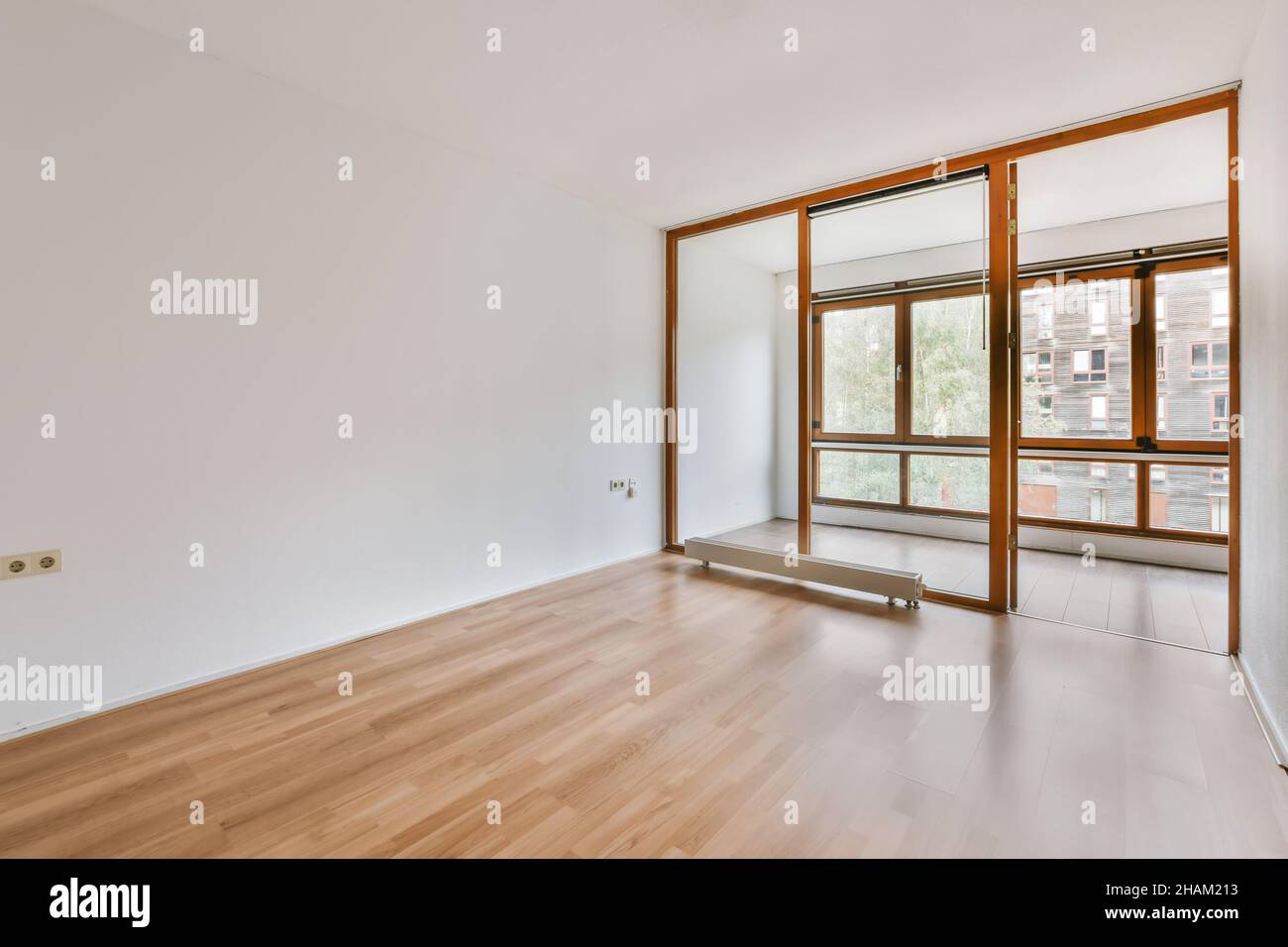 Elite room with a window on the whole wall Stock Photo - Alamy