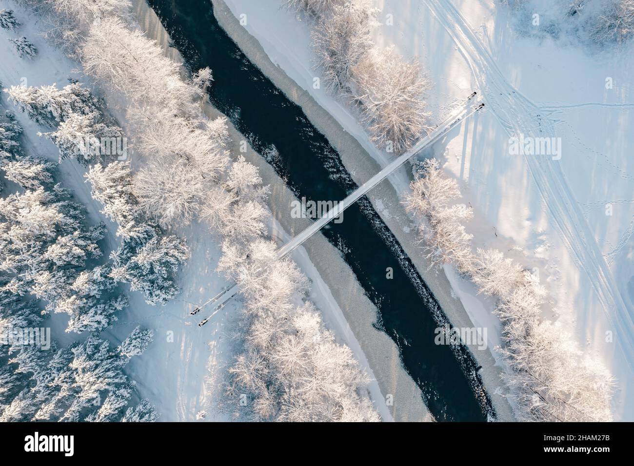 Suspension bridge top view hi-res stock photography and images - Alamy