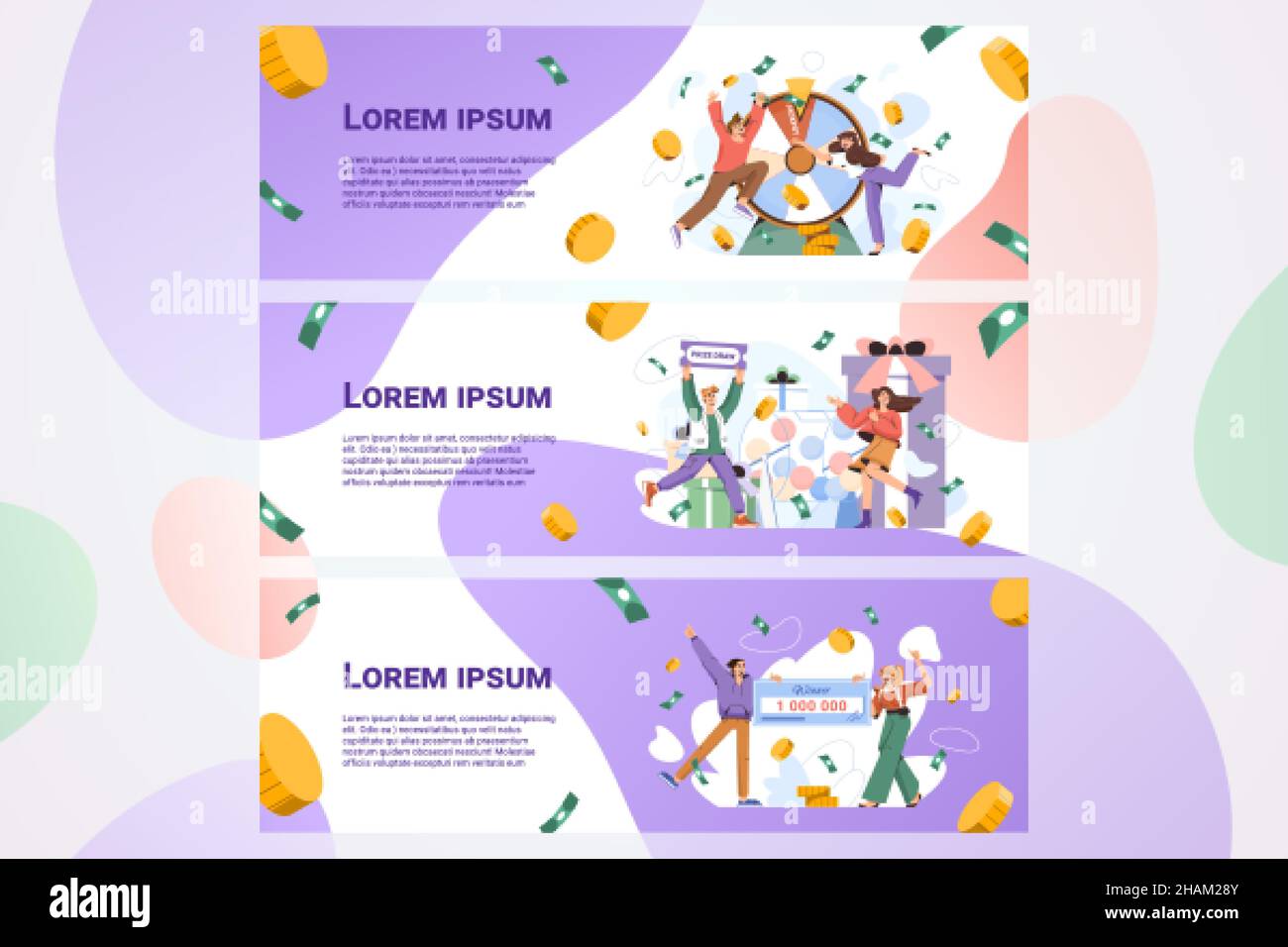 Lottery winner cheque template Stock Vector Images - Alamy