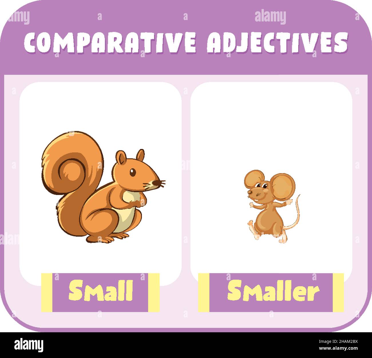 Comparative Adjectives for word small illustration Stock Vector Image ...