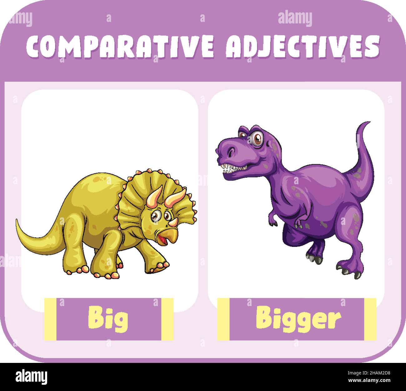 Comparative Adjectives for word big illustration Stock Vector Image ...