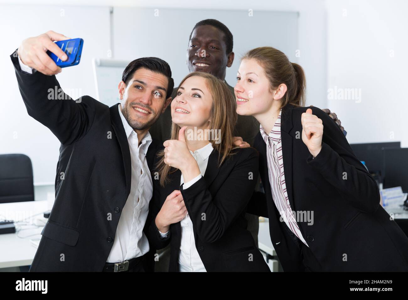 Business lady making selfie hi-res stock photography and images - Alamy