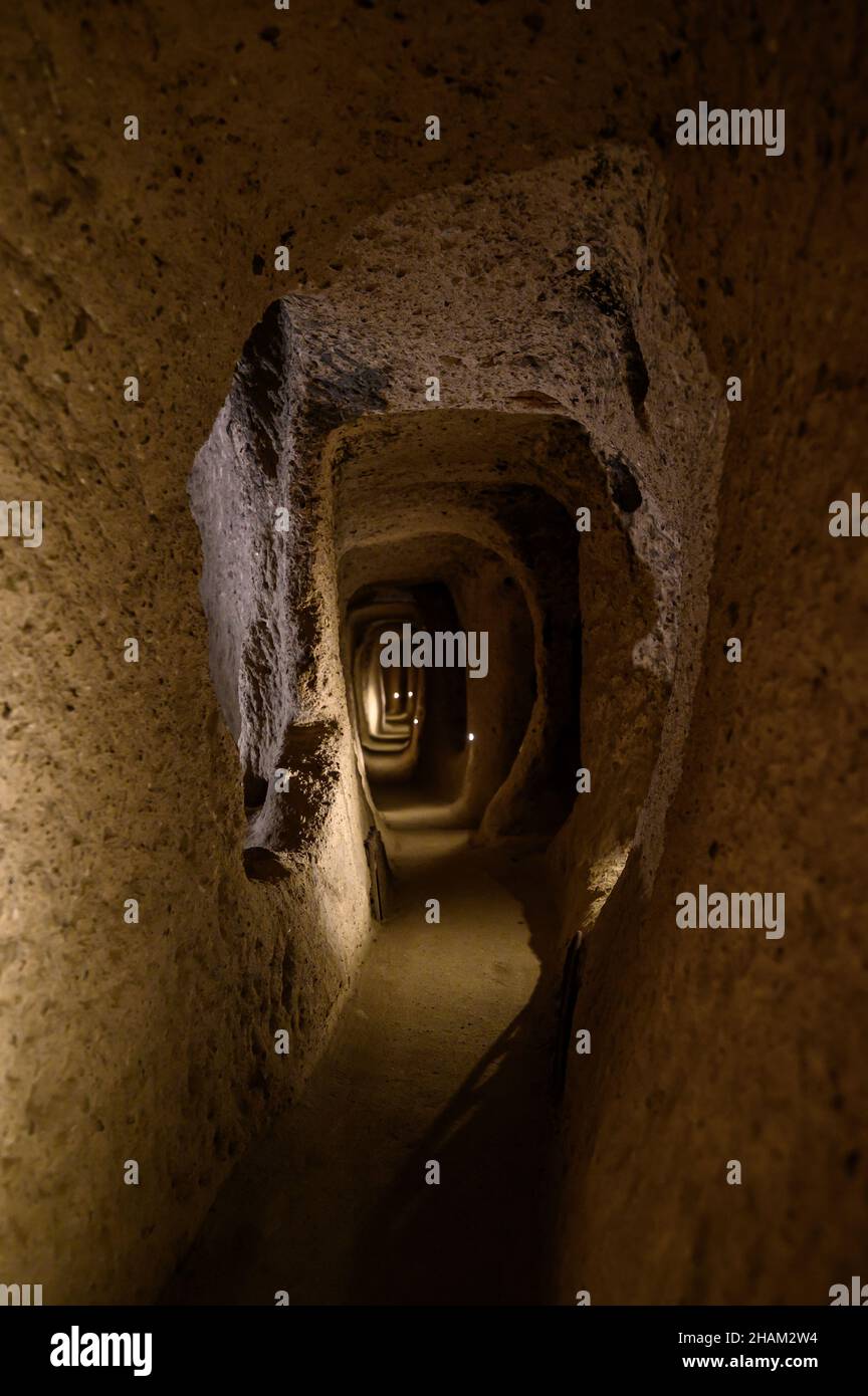 Kaymakli, Turkey. Aancient multi-level underground cave city in ...