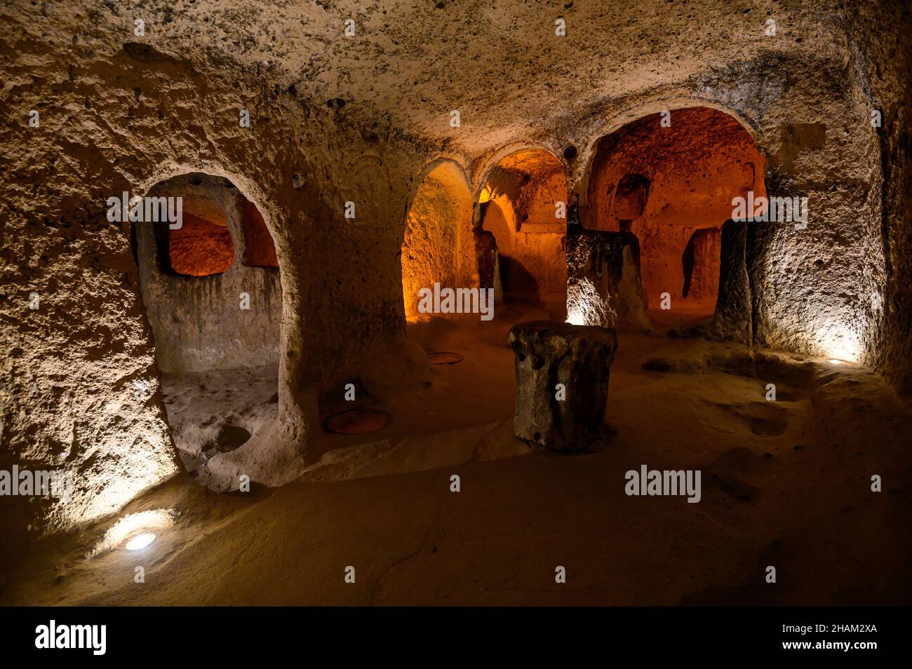 Kaymakli, Turkey. Aancient multi-level underground cave city in ...