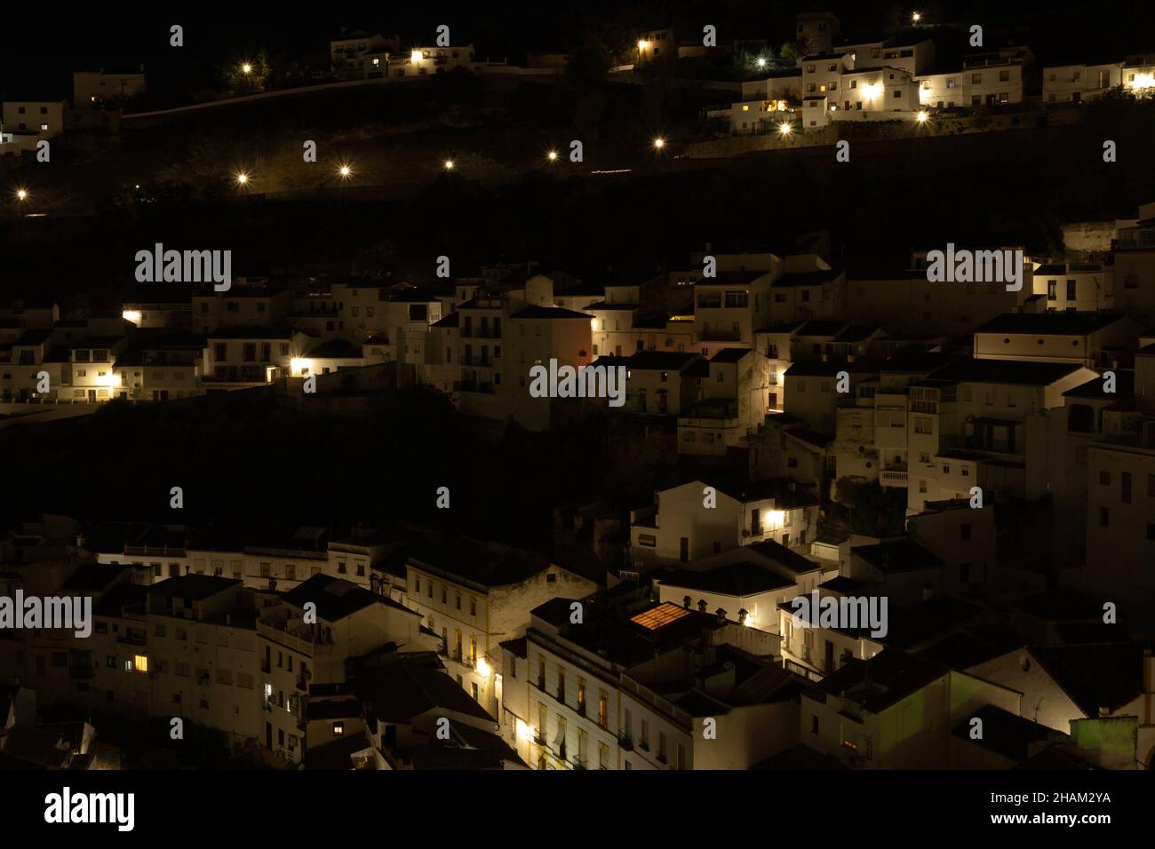 Old buildings of typical village of Andalusia at night Stock Photo - Alamy