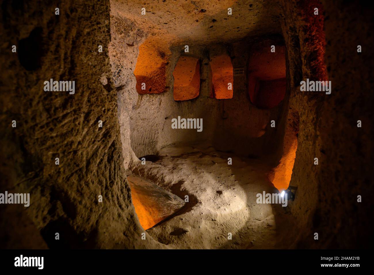 Kaymakli, Turkey. Aancient multi-level underground cave city in ...