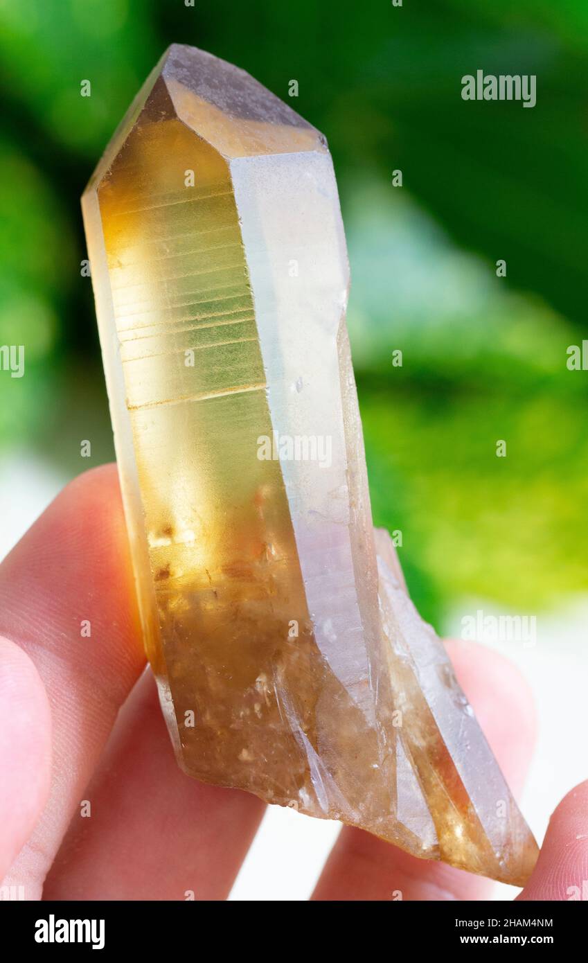 citrine mineral specimen stone rock geology gem crystal Stock Photo - Alamy