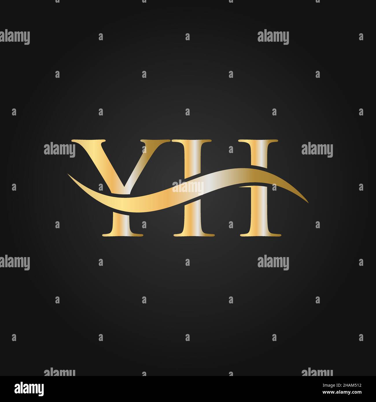 Letter YH Logo Design Template. YH, Y H Letter Logo Modern, Flat ...