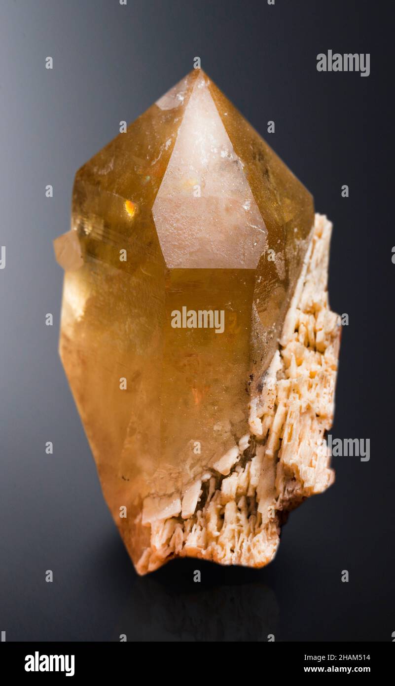 citrine mineral specimen stone rock geology gem crystal Stock Photo - Alamy