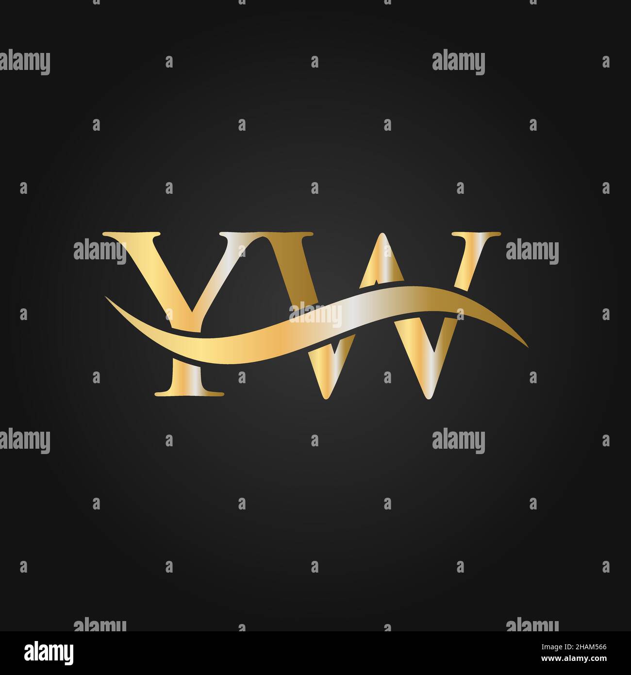 Letter YW Logo Design Template. YW, Y W Letter Logo Modern, Flat ...