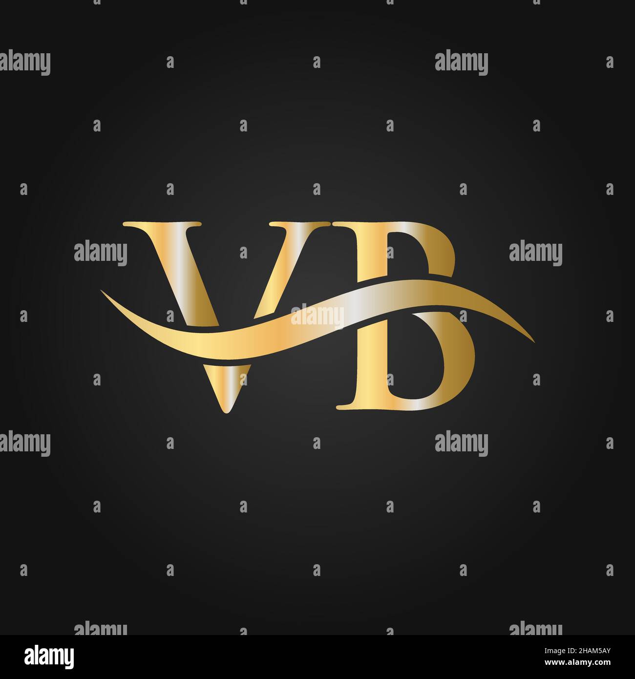 Letter VB Logo Design Template. VB, V B Letter Logo Modern, Flat ...