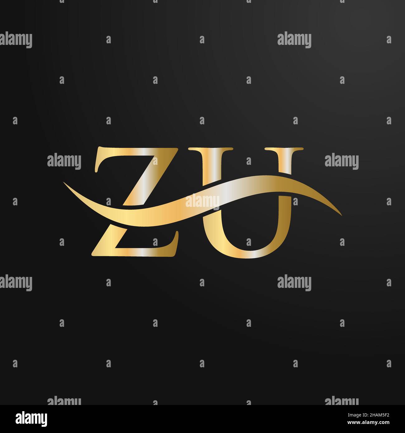 Letter ZU Logo Design Template. ZU, Z U Letter Logo Modern, Flat ...