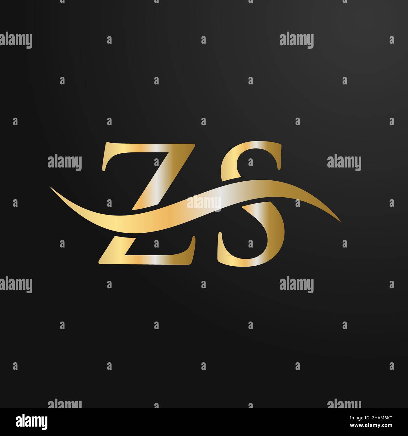 Letter ZS Logo Design Template. ZS, Z S Letter Logo Modern, Flat ...