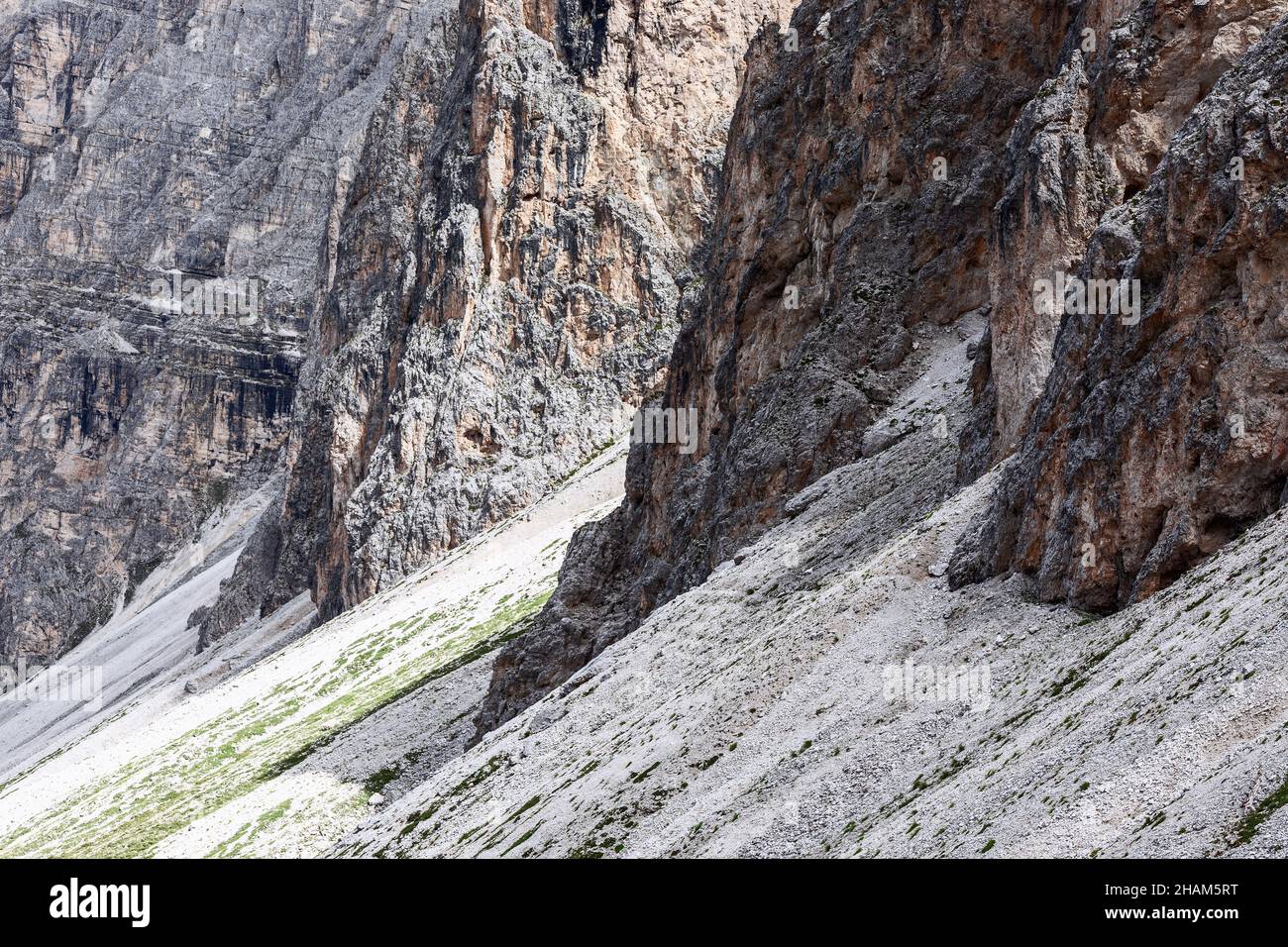 Dolomite slopes with crumbling rock. Italian Alps Stock Photo - Alamy