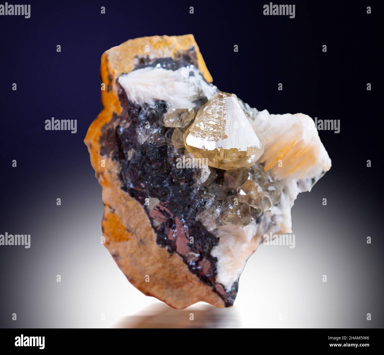 cerrusite mineral specimen stone rock geology gem crystal Stock Photo ...