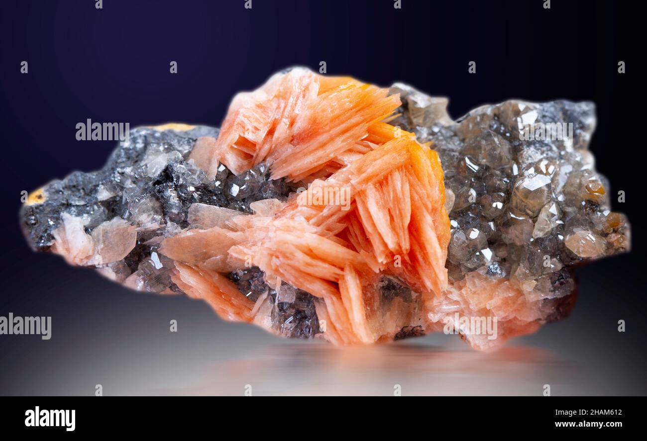 cerrusite mineral specimen stone rock geology gem crystal Stock Photo ...