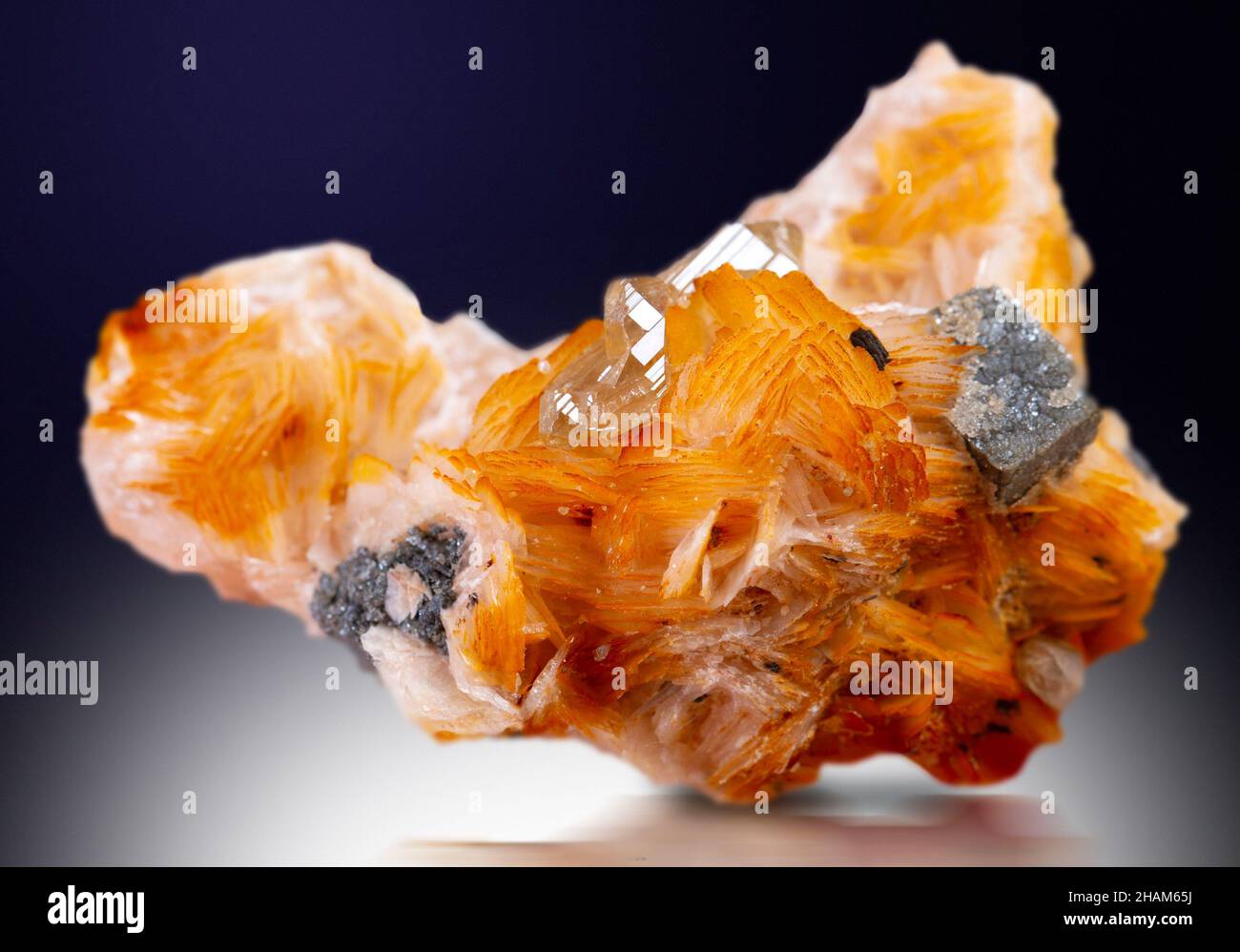 cerrusite mineral specimen stone rock geology gem crystal Stock Photo ...