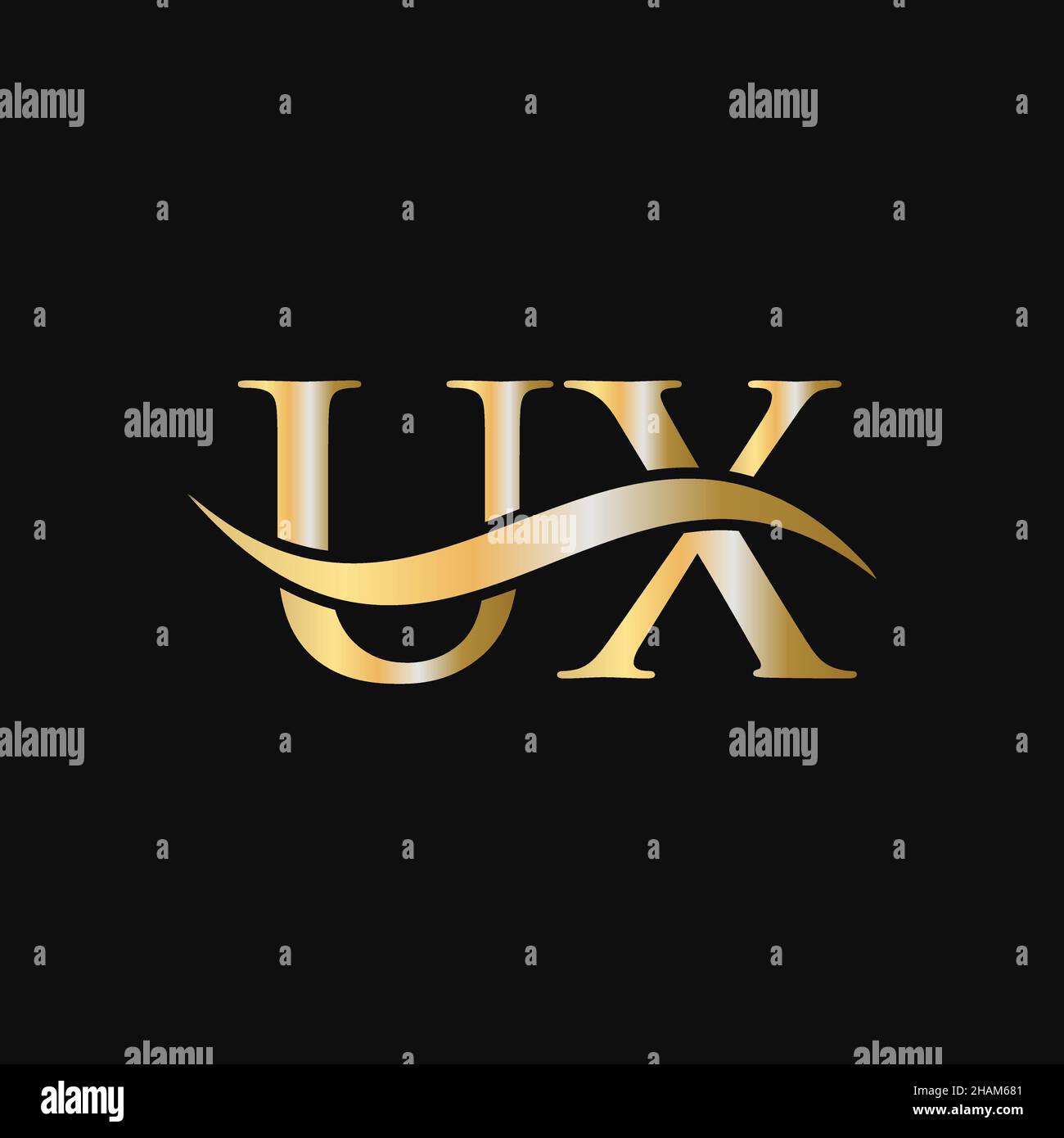 Letter ux logo hi-res stock photography and images - Alamy