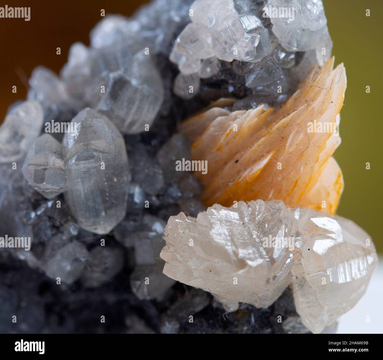 cerrusite mineral specimen stone rock geology gem crystal Stock Photo ...