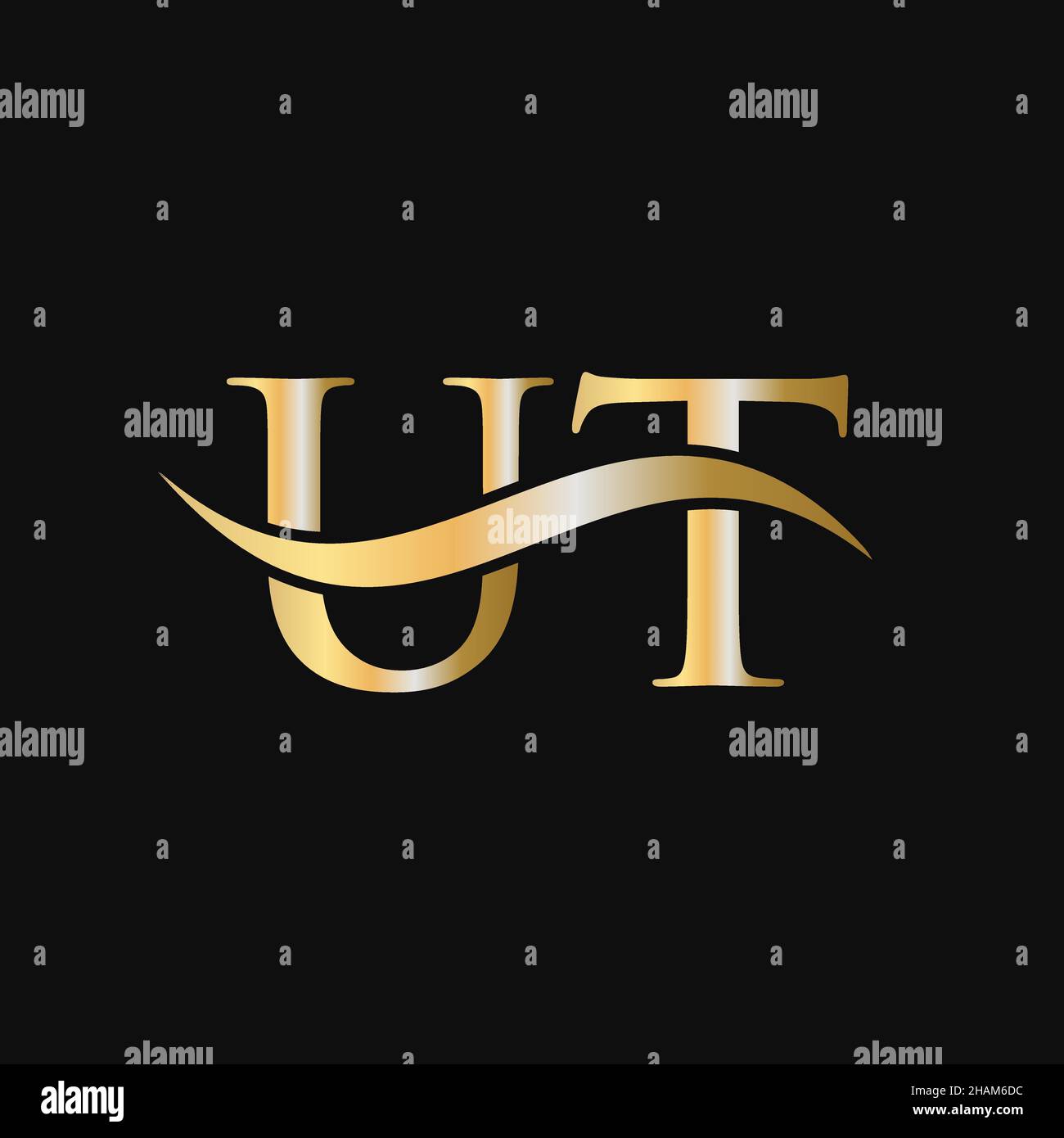 Letter UT Logo Design Template. UT, U T Letter Logo Modern, Flat ...