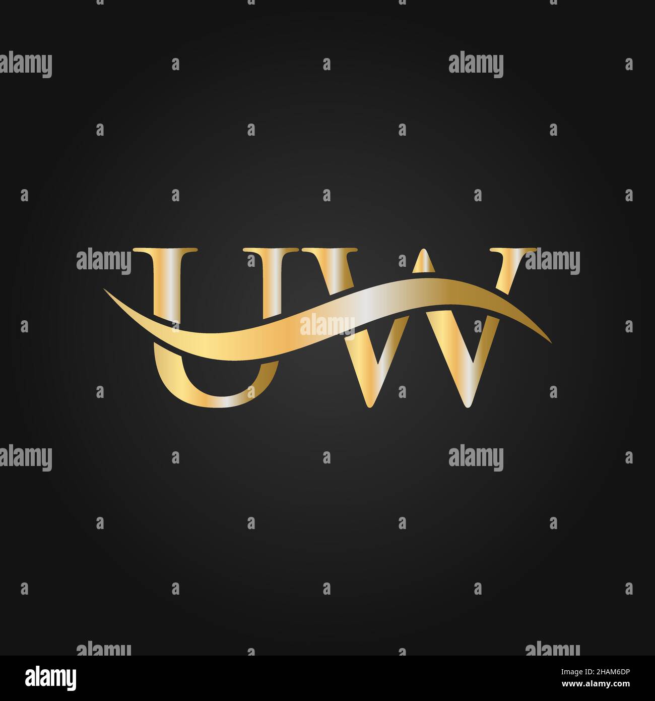 Letter UW Logo Design Template. UW, U W Letter Logo Modern, Flat ...