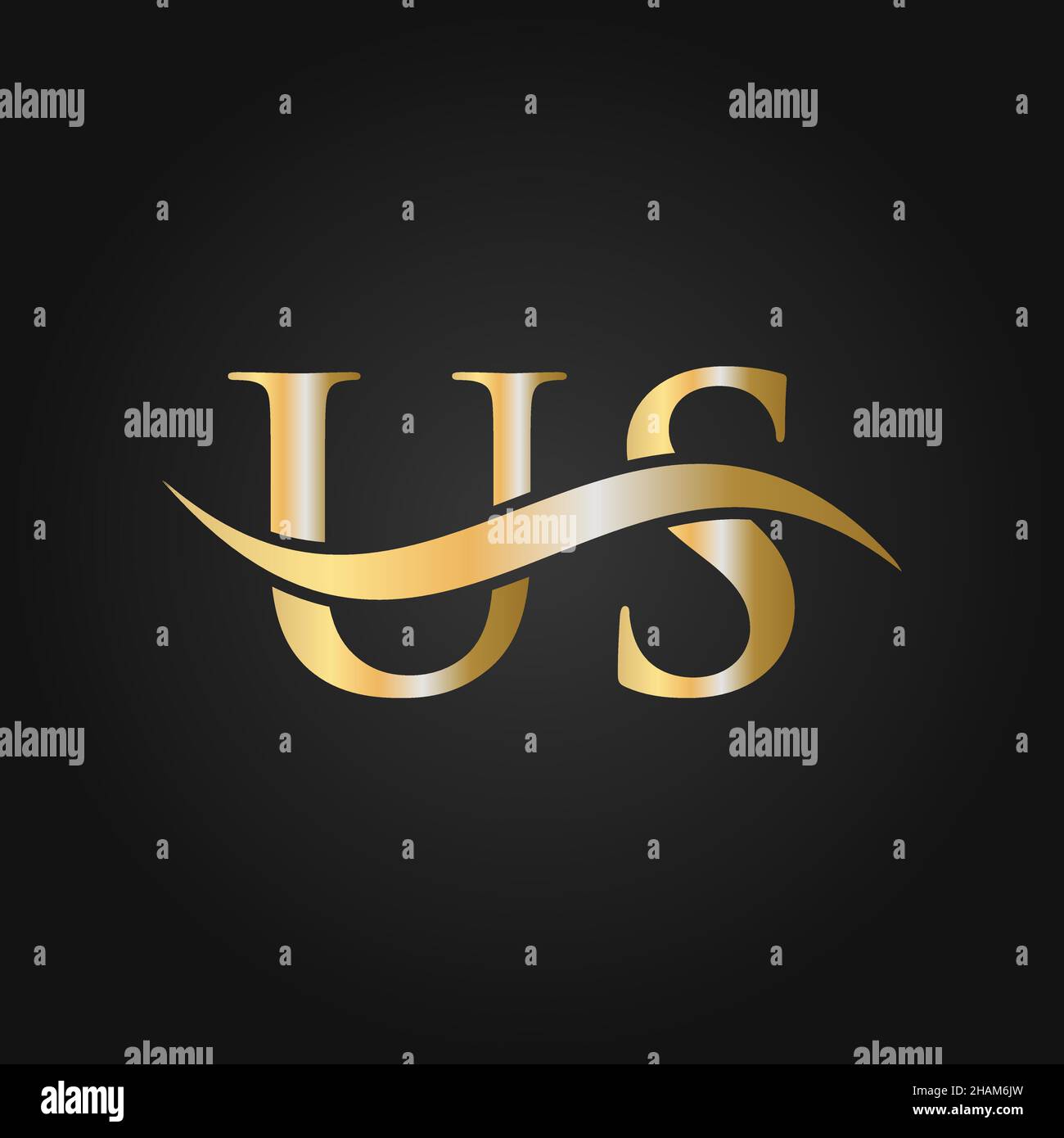 Letter US Logo Design Template. US, U S Letter Logo Modern, Flat ...