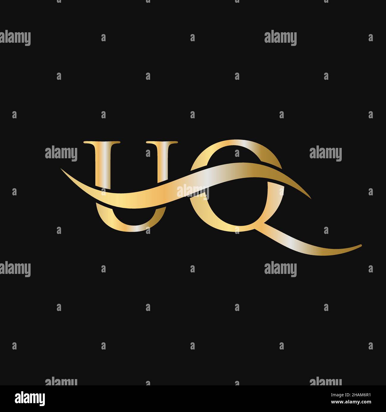 Letter UQ Logo Design Template. UQ, U Q Letter Logo Modern, Flat ...