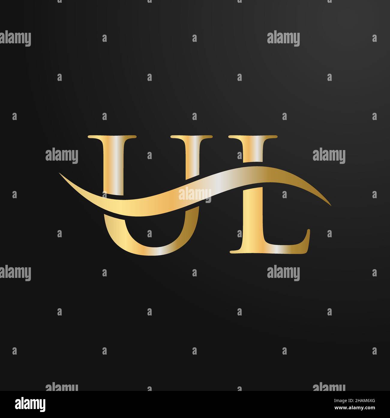 Letter UL Logo Design Template. UL, U L Letter Logo Modern, Flat ...