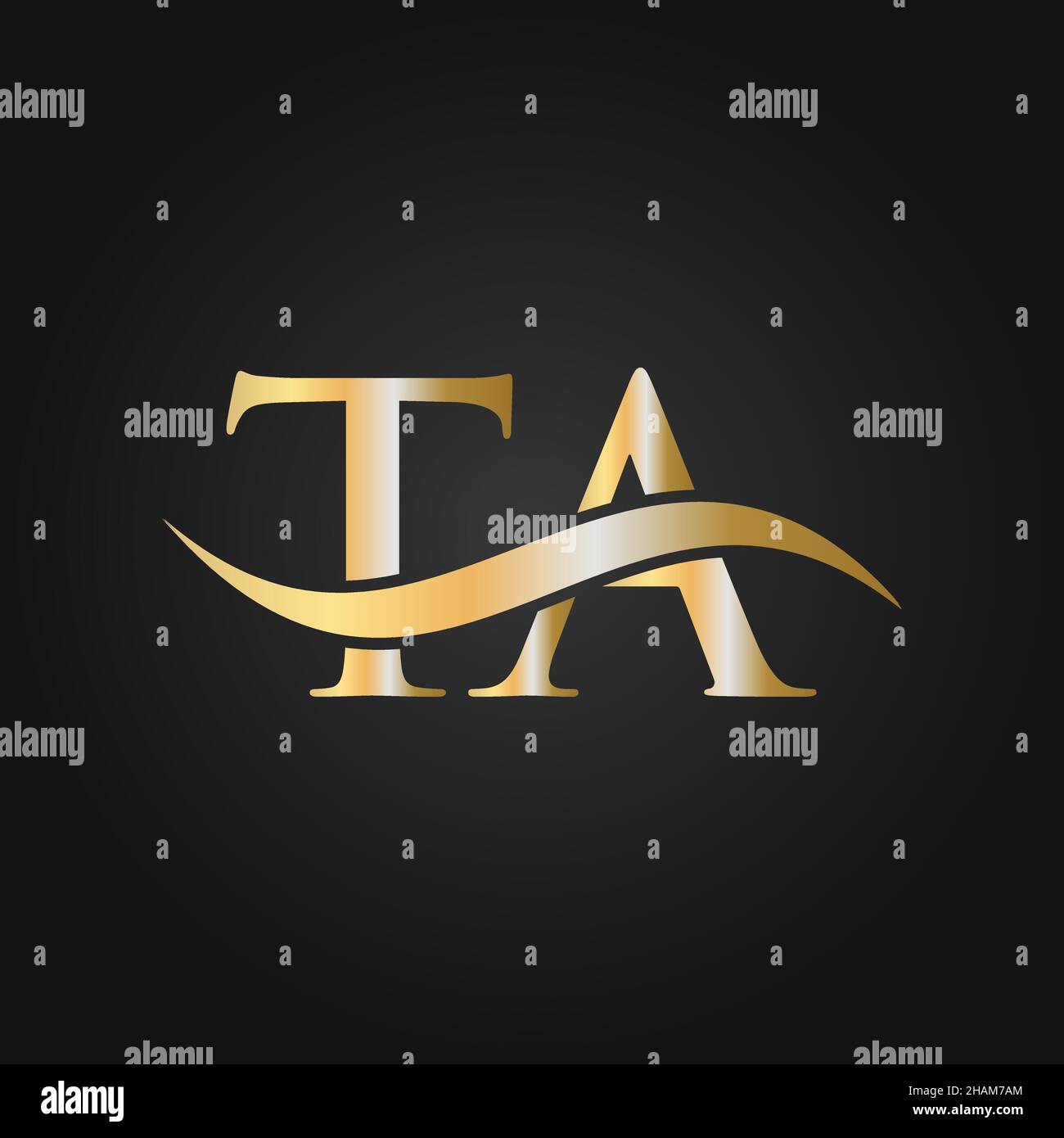 Letter TA Logo Design Template. TA, T A Letter Logo Modern, Flat ...