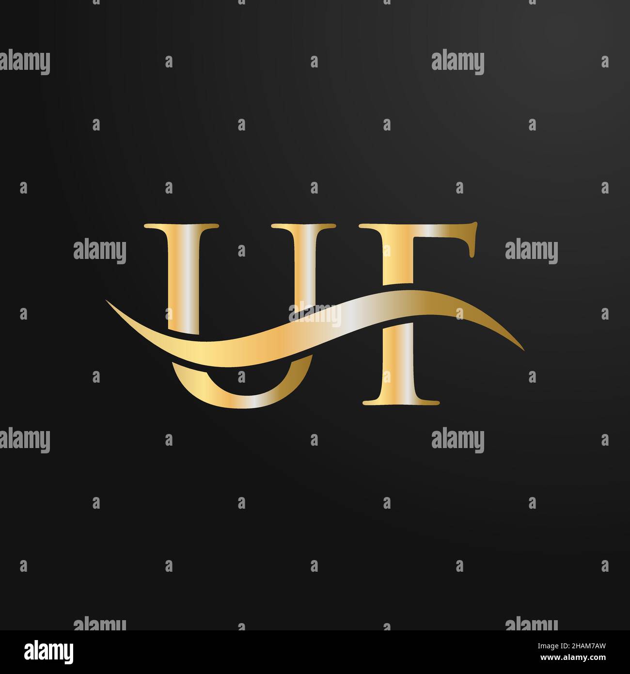 Letter UF Logo Design Template. UF, U F Letter Logo Modern, Flat ...