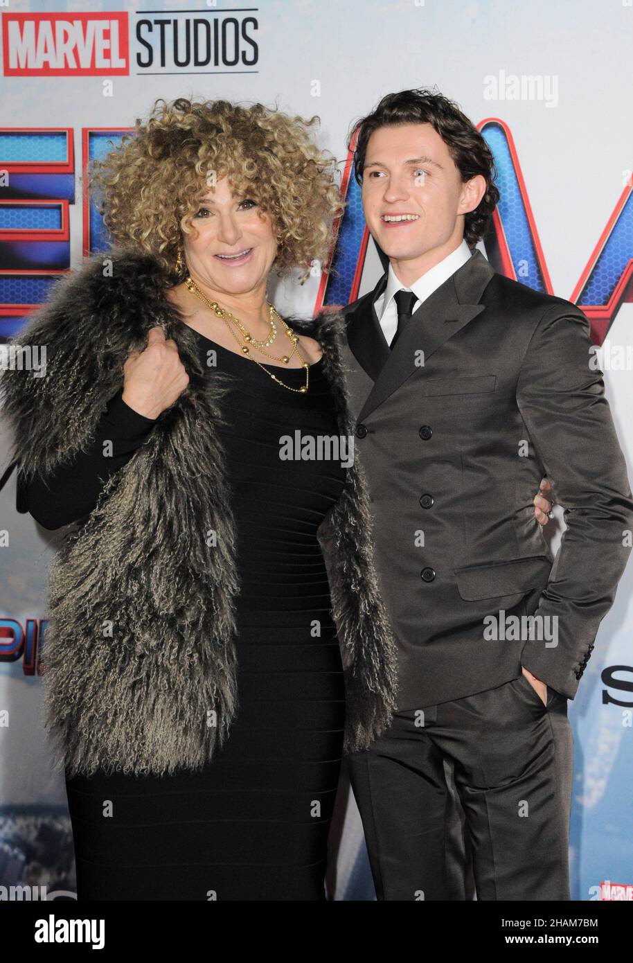 Los Angeles, CA. 13th Dec, 2021. Amy Pascal, Tom Holland at arrivals ...