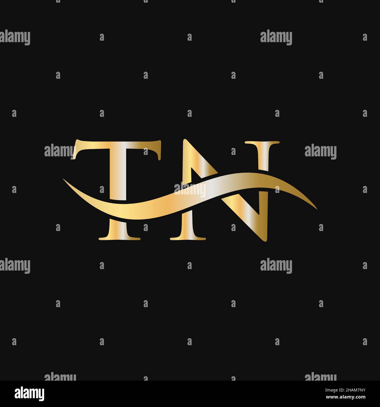 Letter TN Logo Design Template. TN, T N Letter Logo Modern, Flat ...