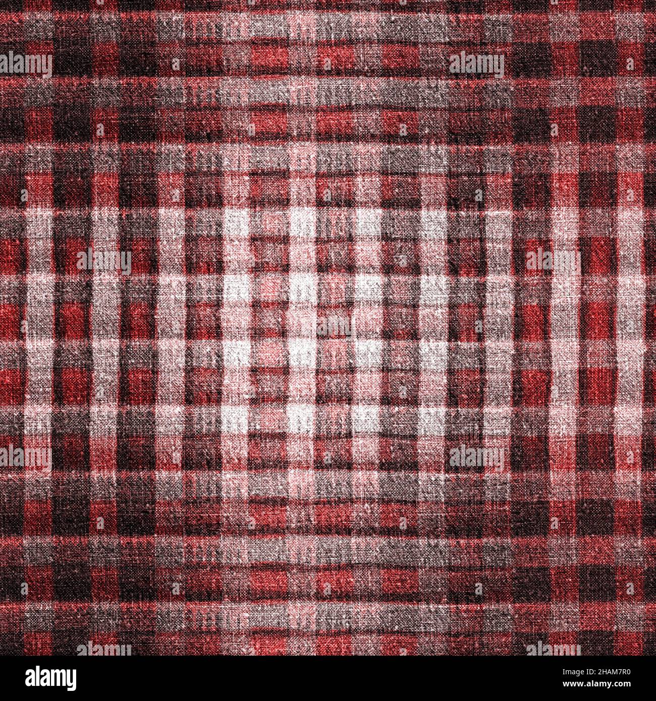 Retro red black buffalo plaid check seamless pattern. Traditional ...