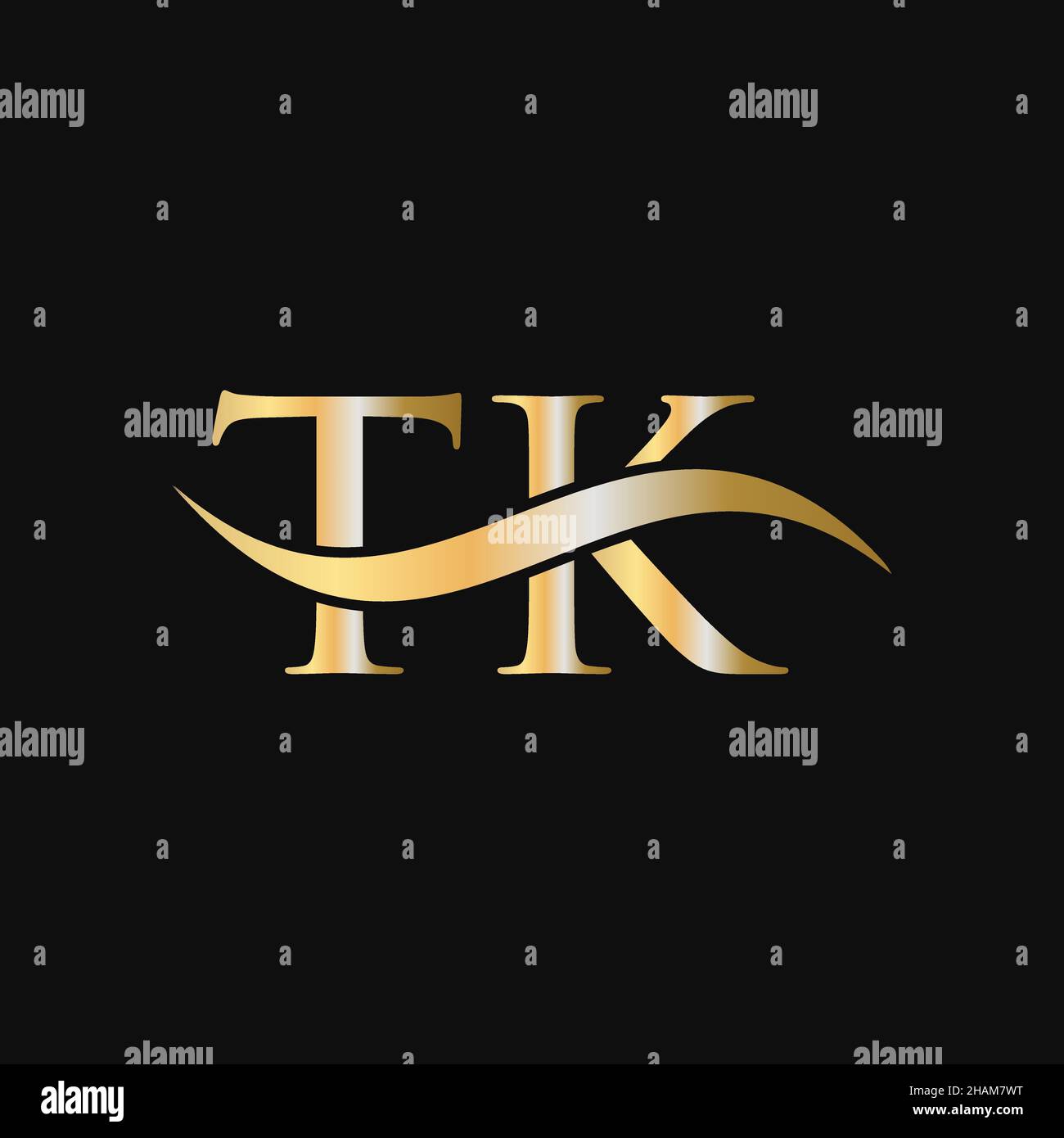 Letter TK Logo Design Template. TK, T K Letter Logo Modern, Flat ...