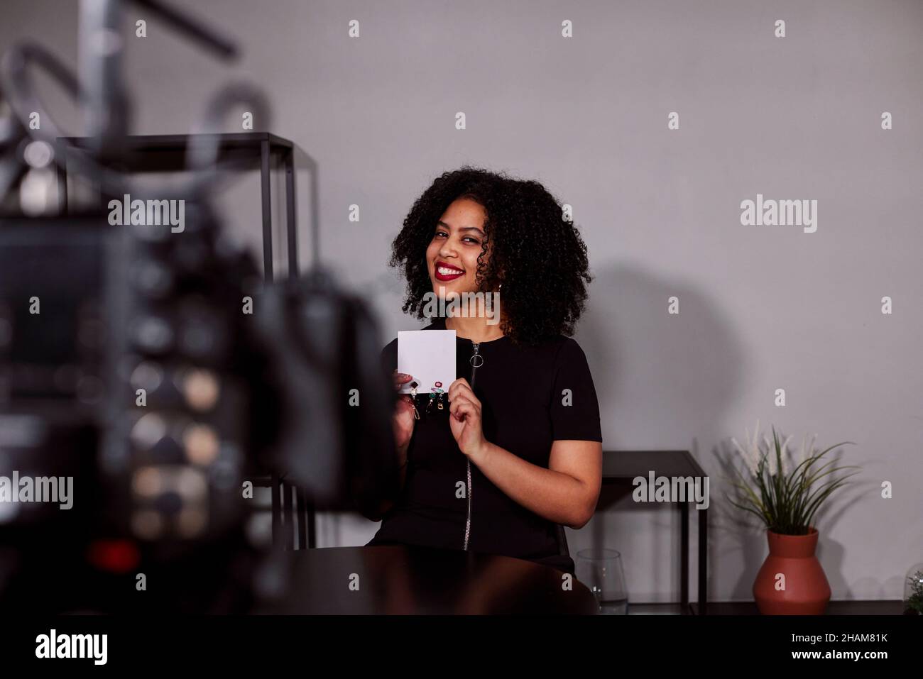 Filming of TV program in studio Stock Photo - Alamy