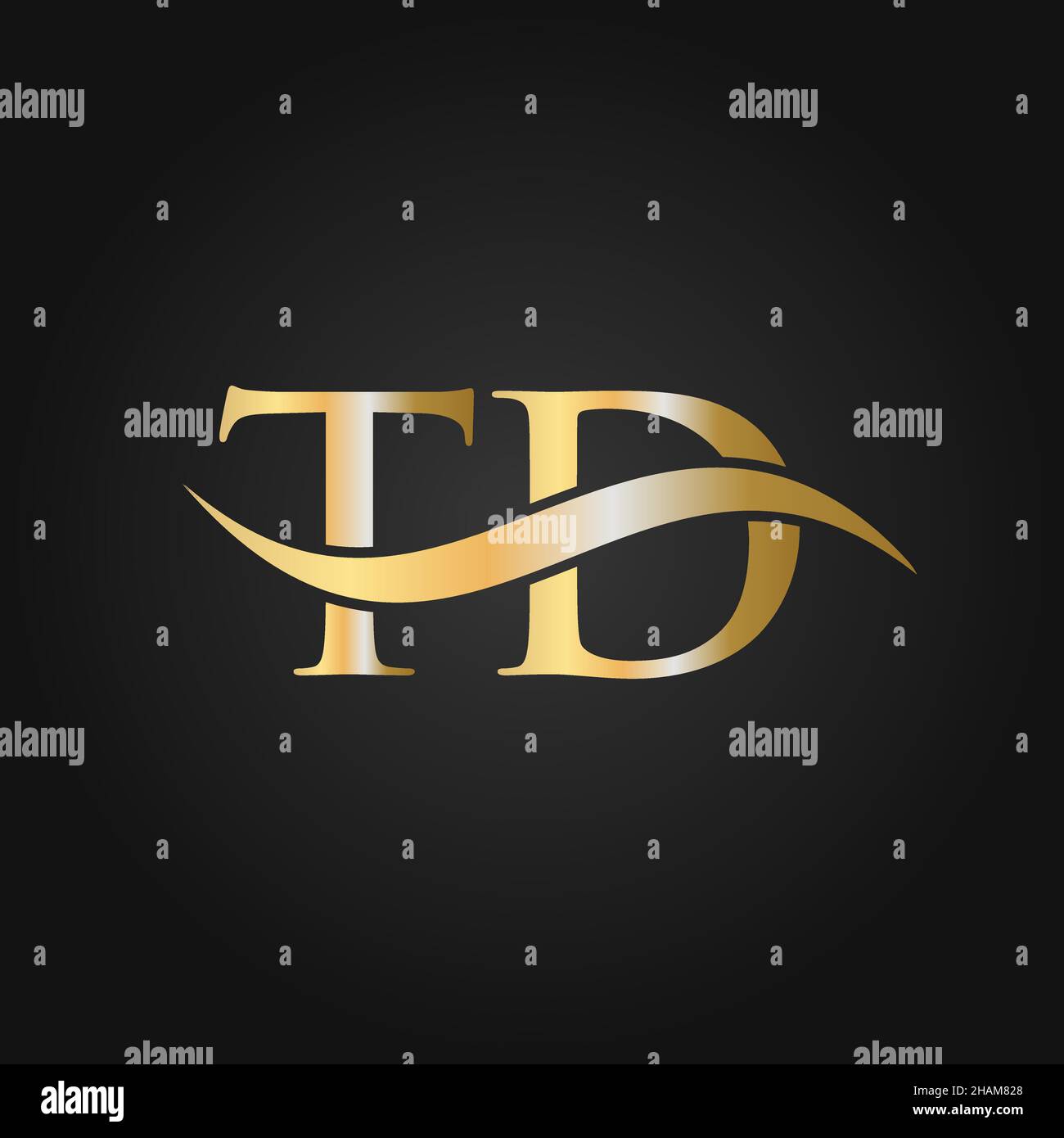 Letter TD Logo Design Template. TD, T D Letter Logo Modern, Flat ...
