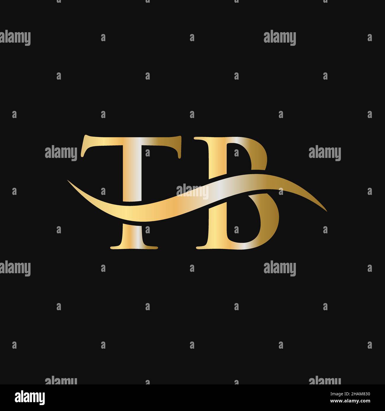 Letter TB Logo Design Template. TB, T B Letter Logo Modern, Flat ...