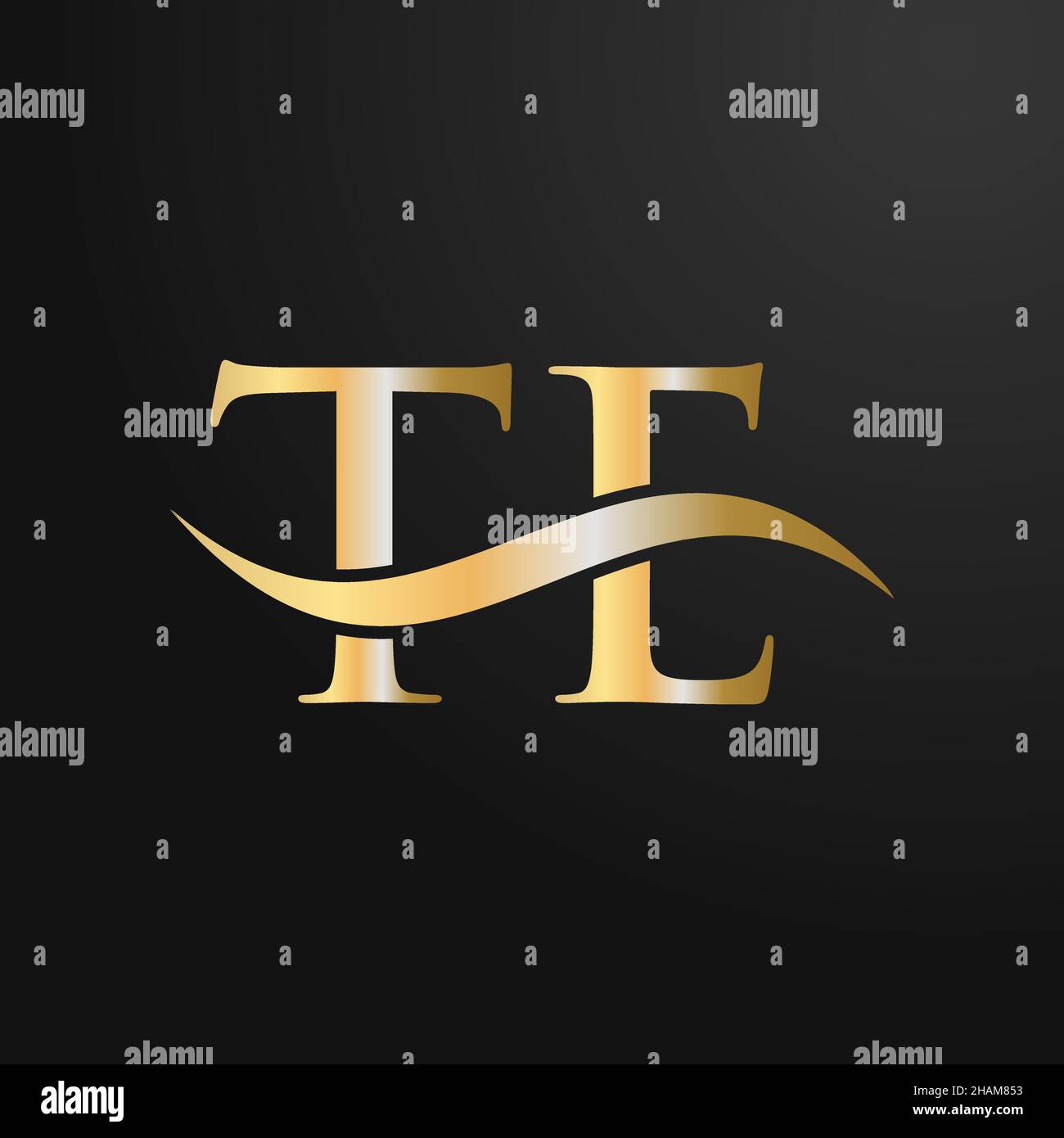 Letter TE Logo Design Template. TE, T E Letter Logo Modern, Flat ...