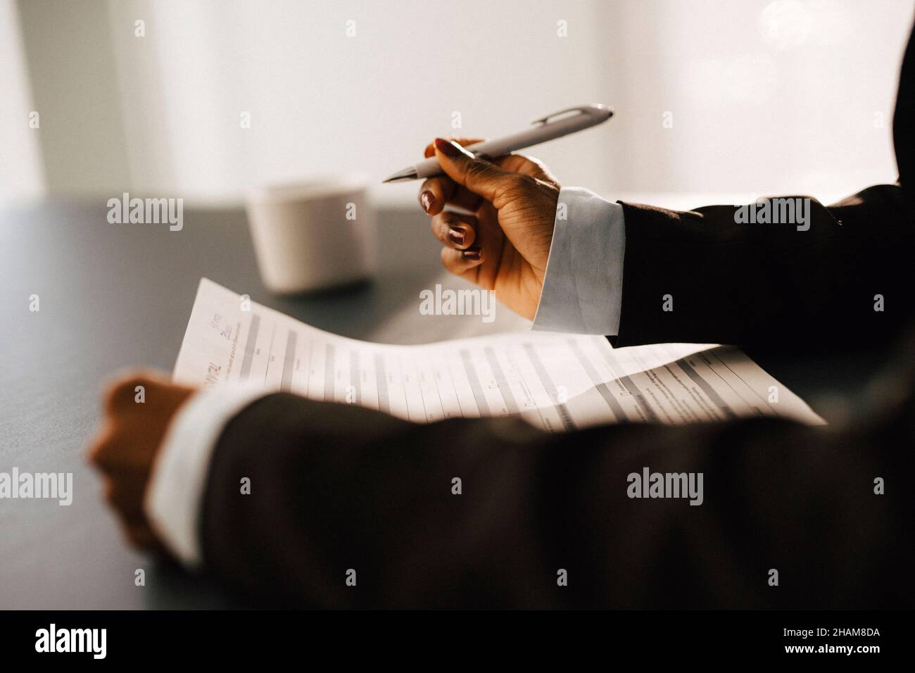 Human hands working documents hi-res stock photography and images - Alamy
