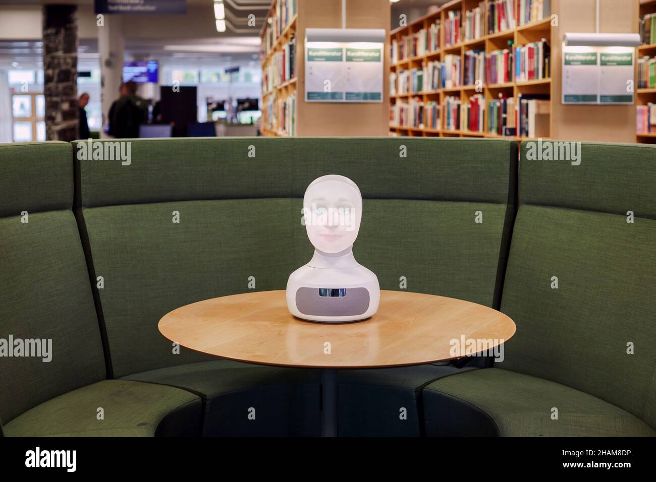 Seat in library Stock Photo - Alamy