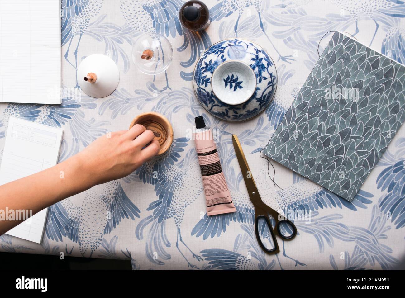 Doing handicraft hi-res stock photography and images - Alamy