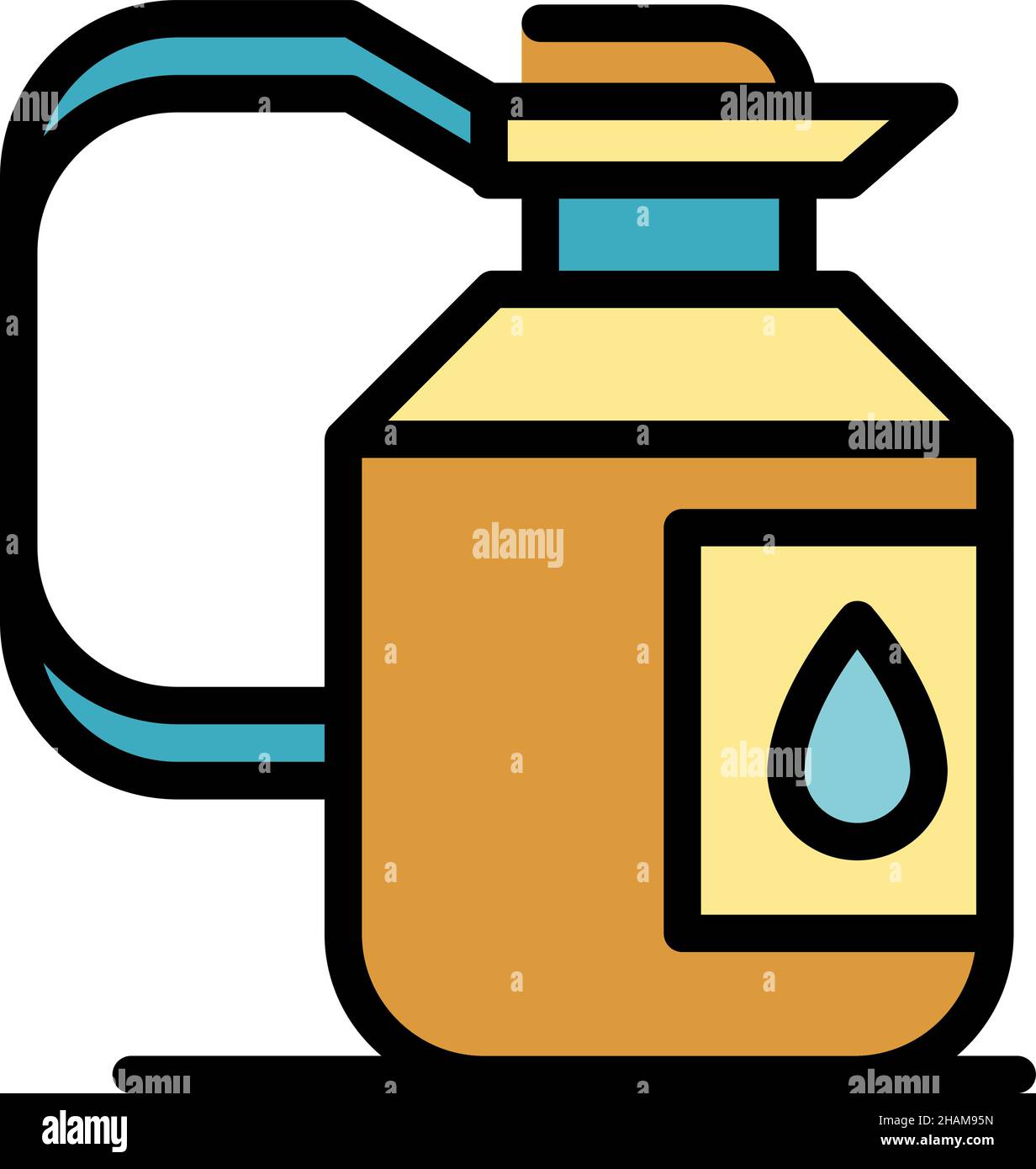 Car engine oil icon. Outline car engine oil vector icon color flat ...