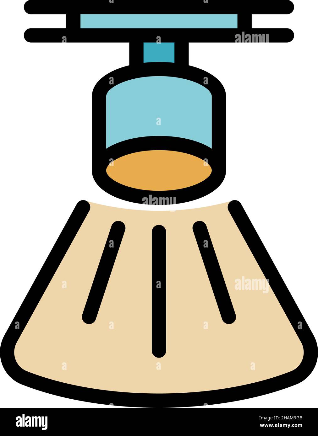 Movie lights icon. Outline movie lights vector icon color flat isolated ...