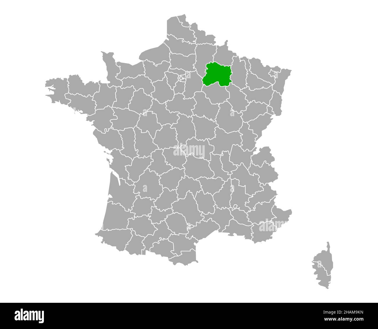 Map of Marne in France Stock Photo - Alamy