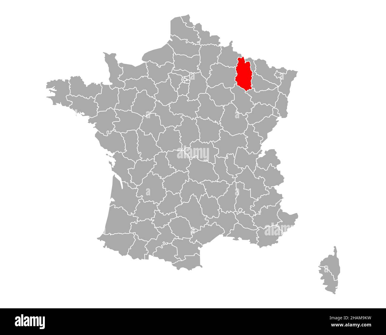 Map of Meuse in France Stock Photo - Alamy