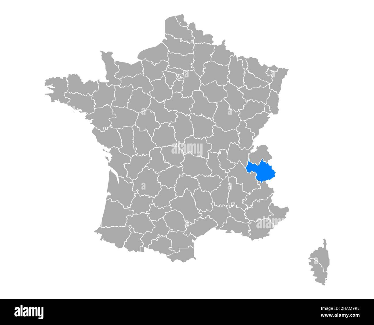 Map of Savoie in France Stock Photo - Alamy