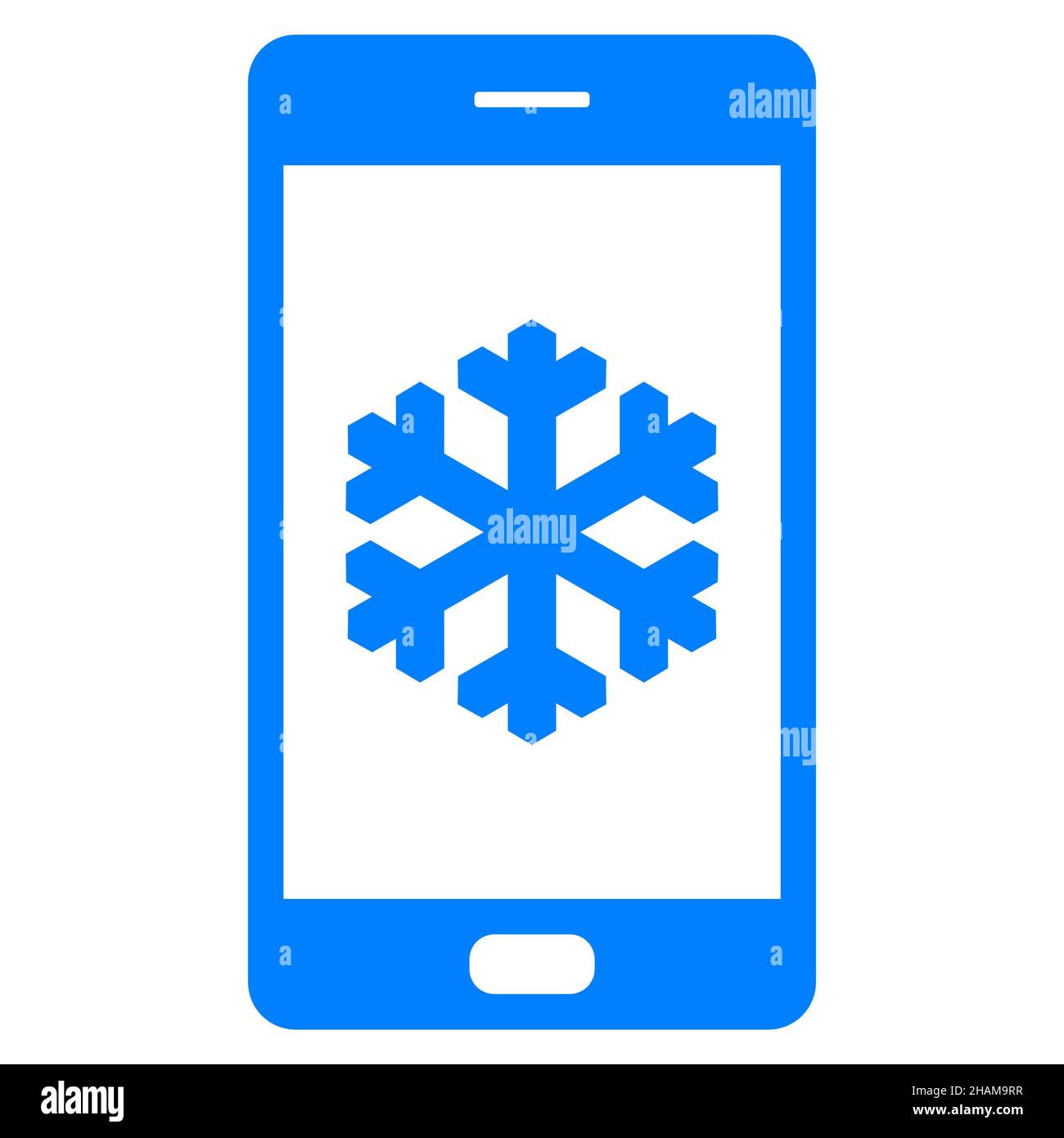 Snow flake and smartphone Stock Photo - Alamy