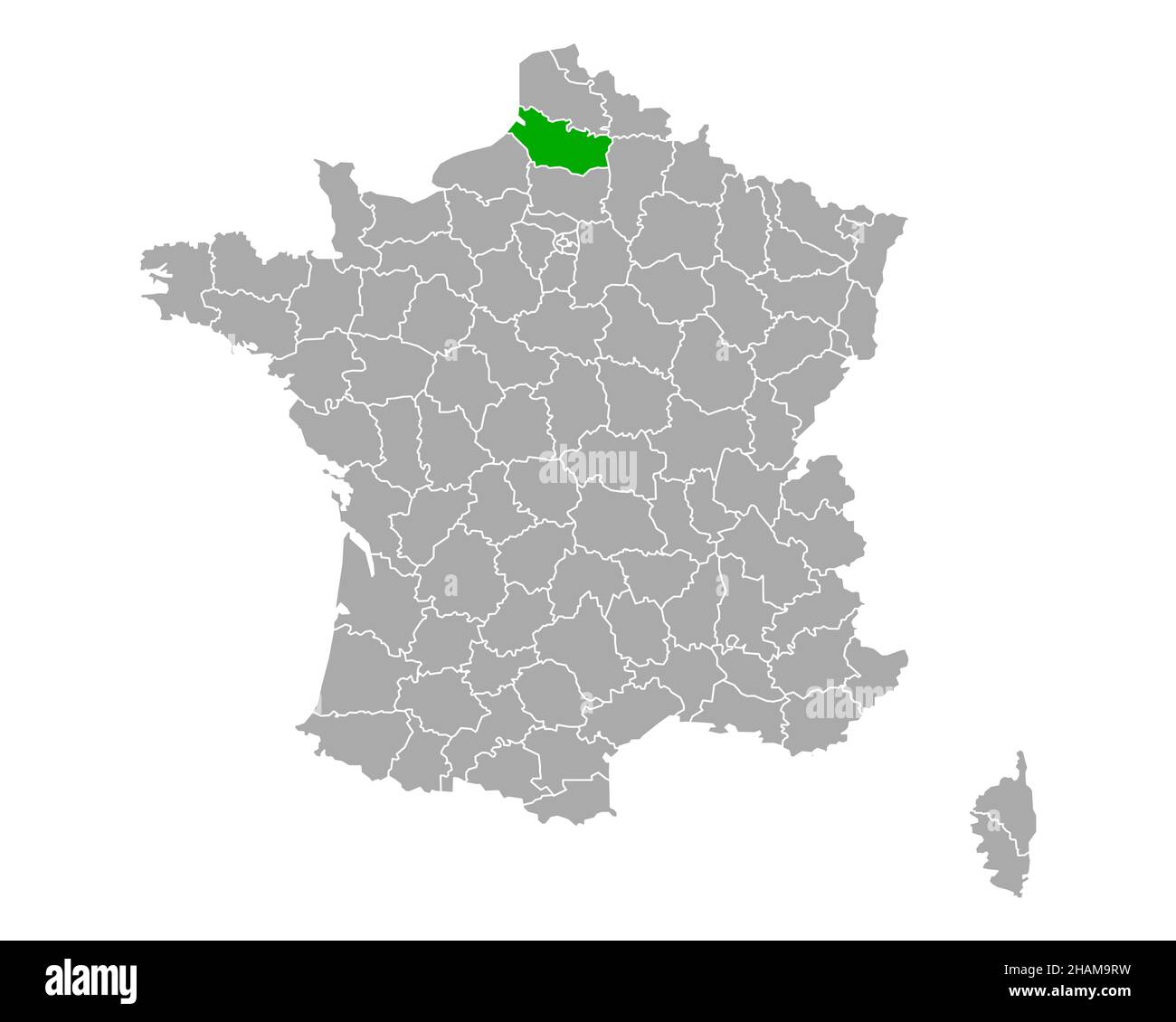 Map of Somme in France Stock Photo - Alamy