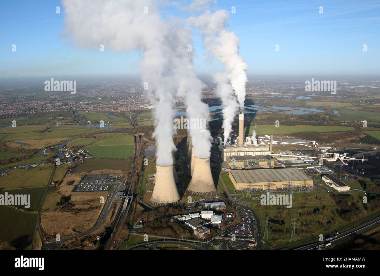 aerial view of Ratcliffe Power Station near Nottingham Stock Photo - Alamy